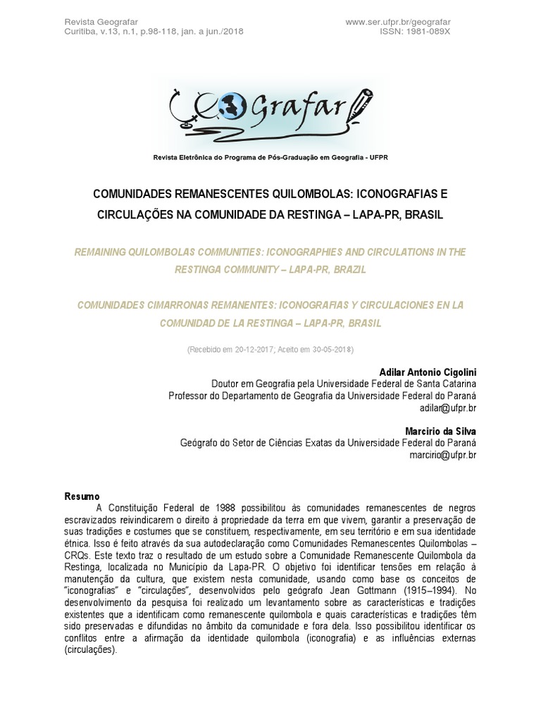 Cigolini 2018 | PDF | Escravidão | Geografia