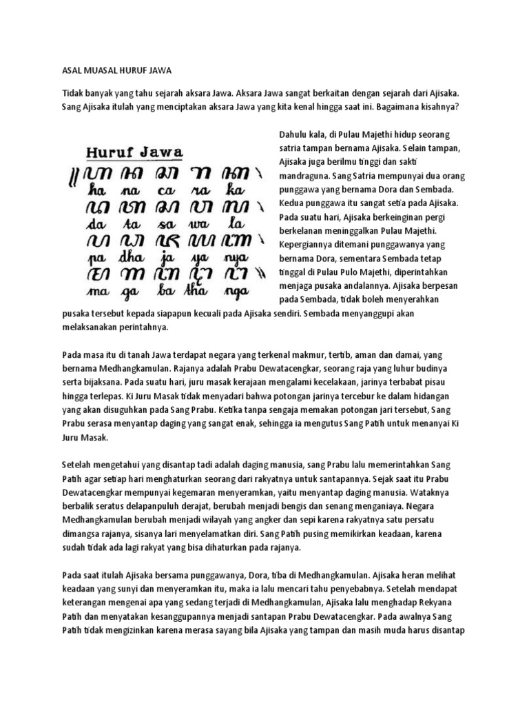 Asal Muasal Huruf Jawa | PDF