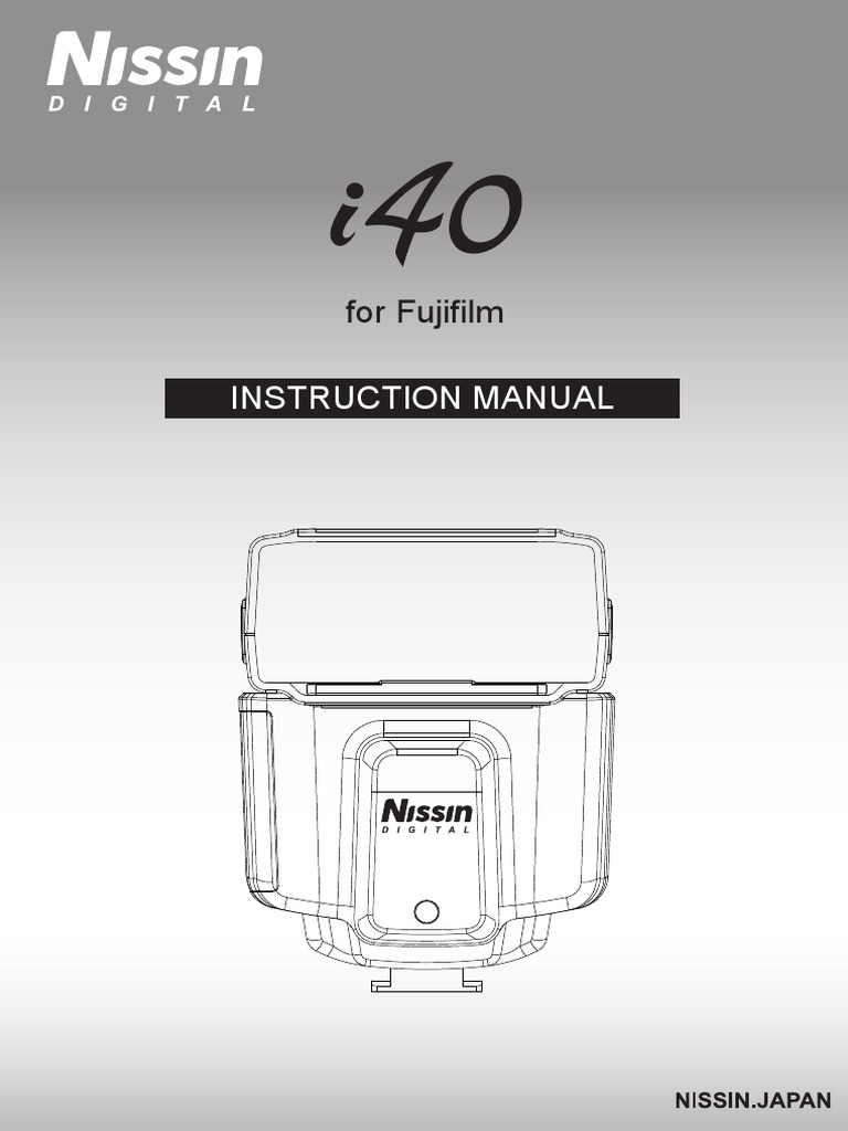 Manual Nissin I40 | PDF | Flash (Photography) | Camera