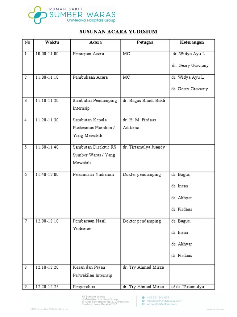 Susunan Acara Yudisium-1-1 | PDF