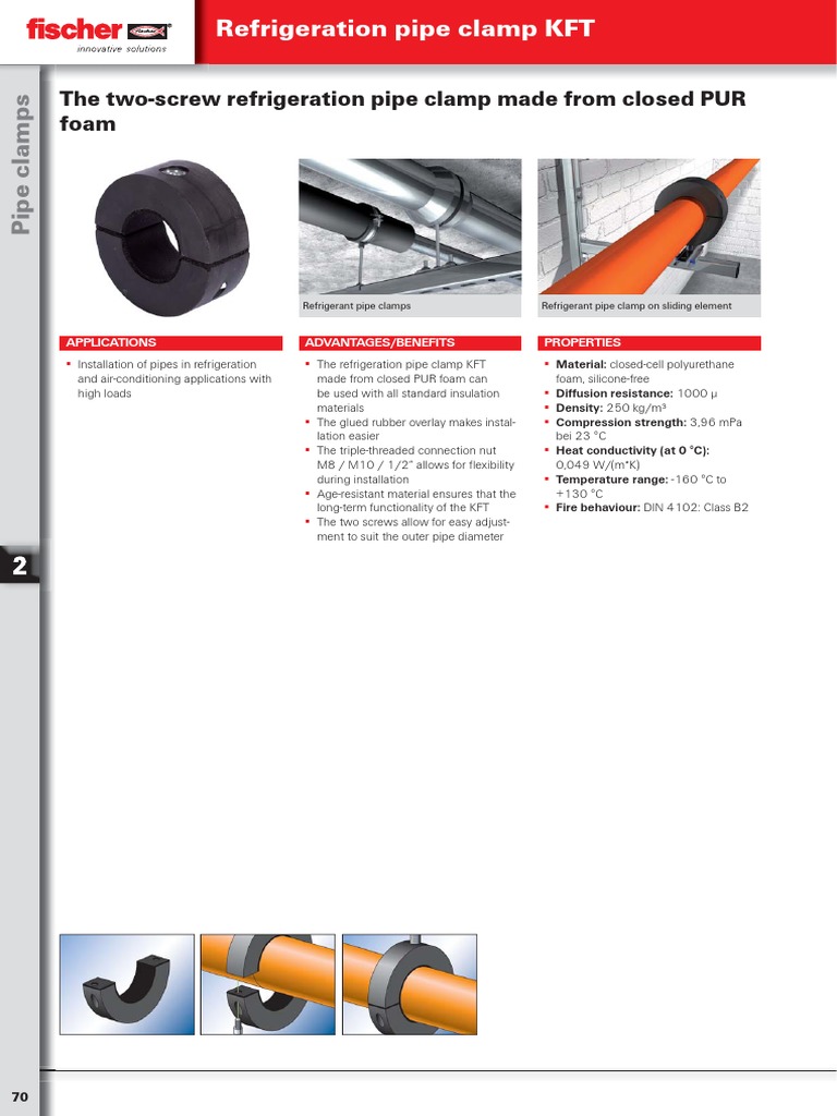 Refrigerant Pipe Clamp KFT Guide | PDF | Pipe (Fluid Conveyance) | Screw