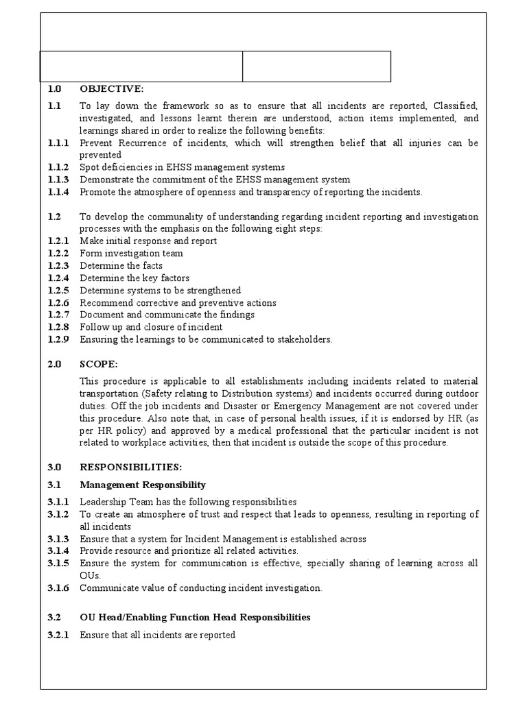 Incident Management | PDF | Occupational Safety And Health | Safety
