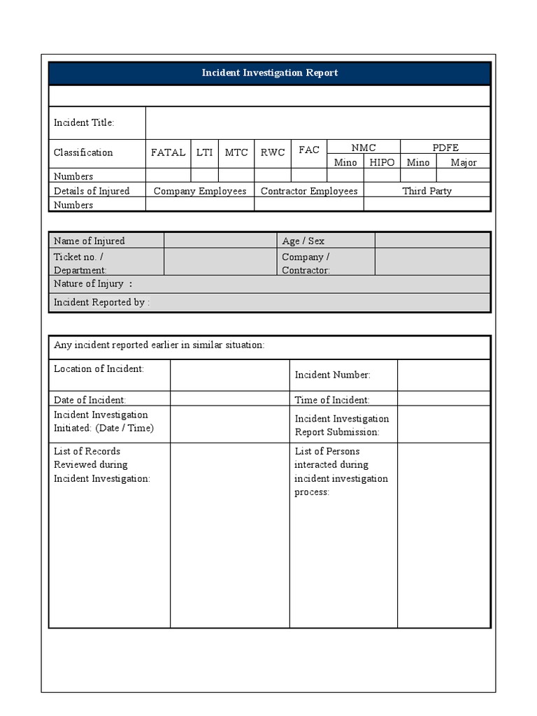 Reporting Form | PDF | Risk Assessment | Safety