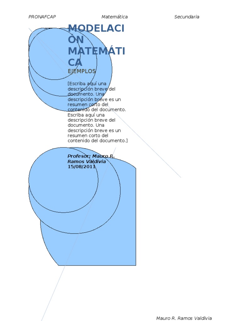 Modelación Matemática | PDF | Función (Matemáticas) | Análisis matemático
