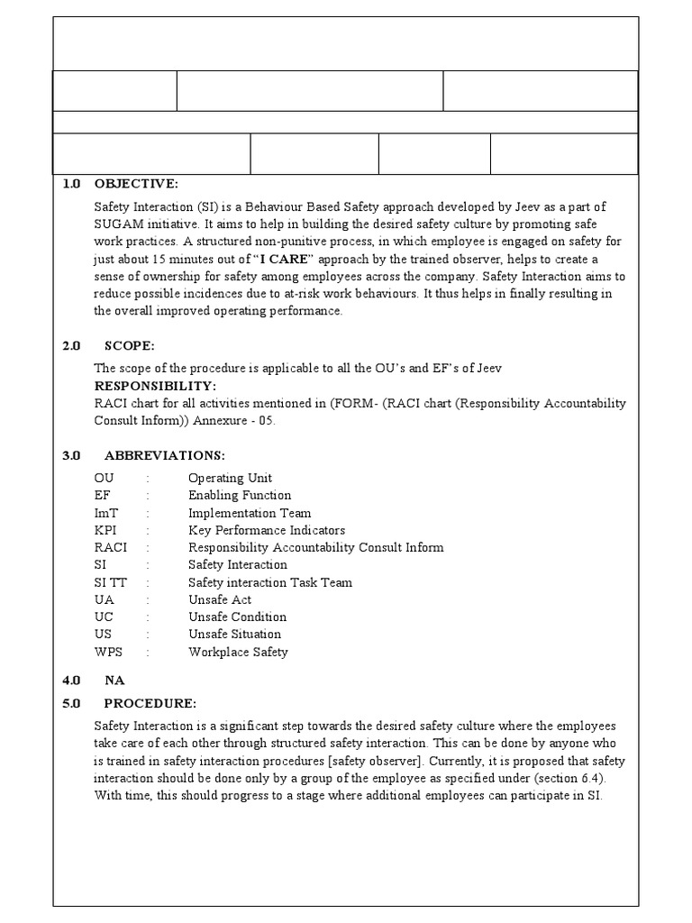 Safety Interaction | Download Free PDF | Safety | Audit