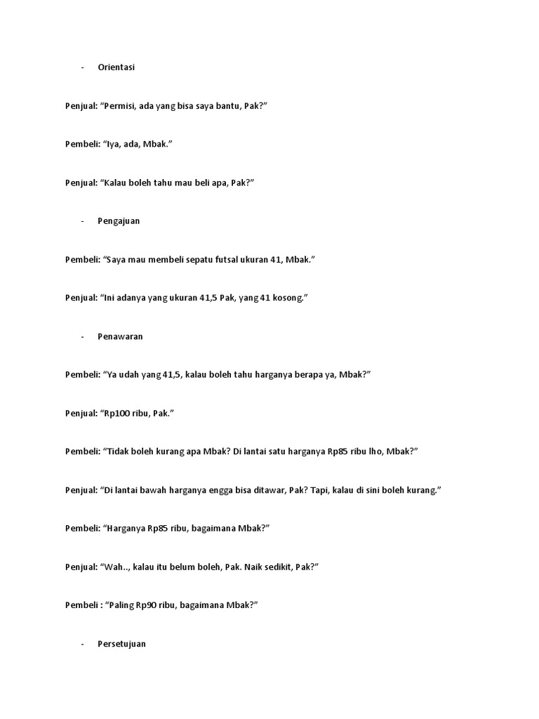 Jual Beli Sepatu | PDF