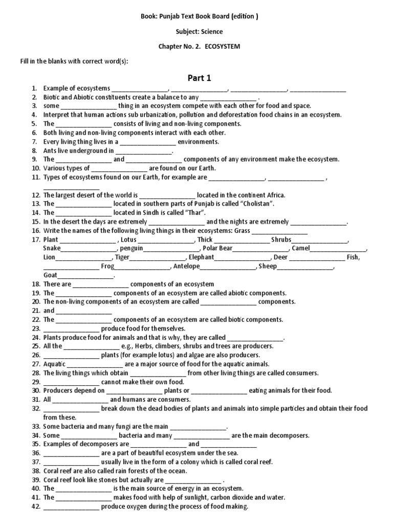 Chapter 2 - Ecosystem New | PDF | Ecosystem | Predation