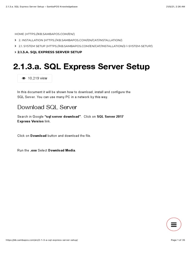 Setup SQL Server For SambaPOS | Download Free PDF | Port (Computer ...