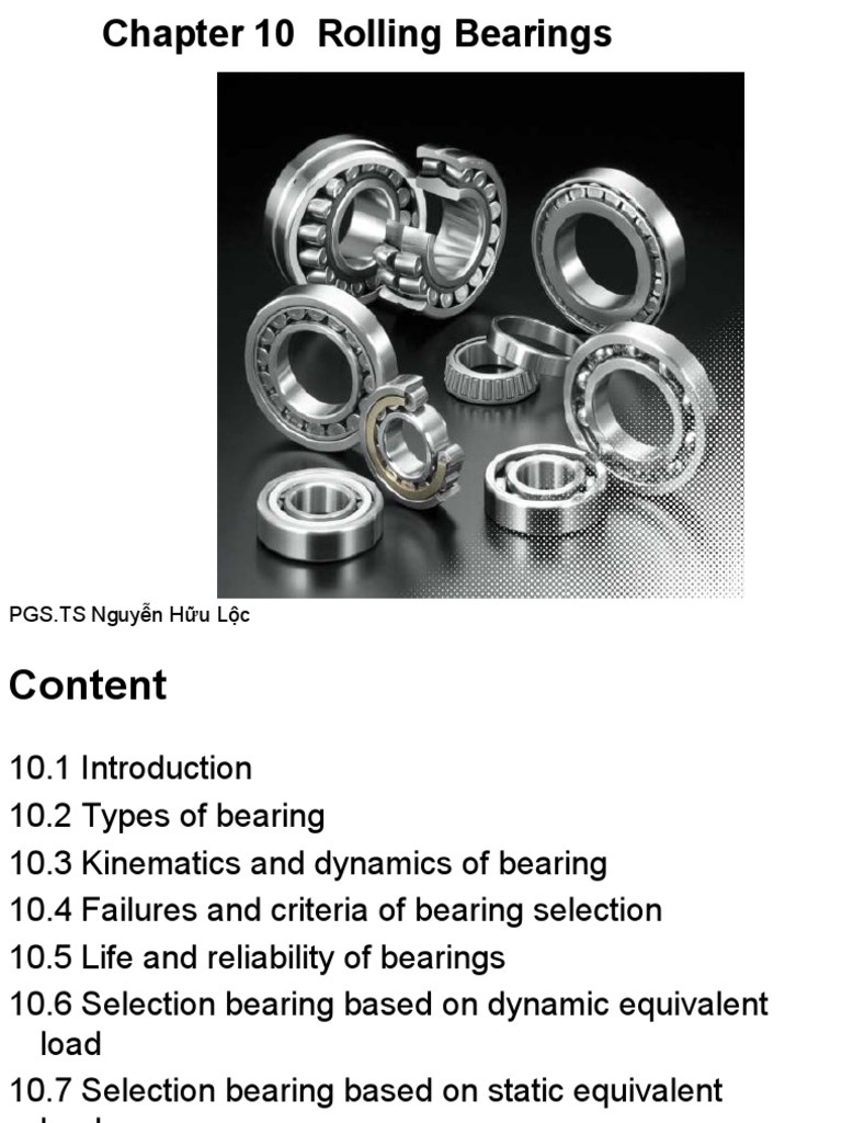 Rolling Bearings Chapter Guide | PDF | Bearing (Mechanical) | Mechanics
