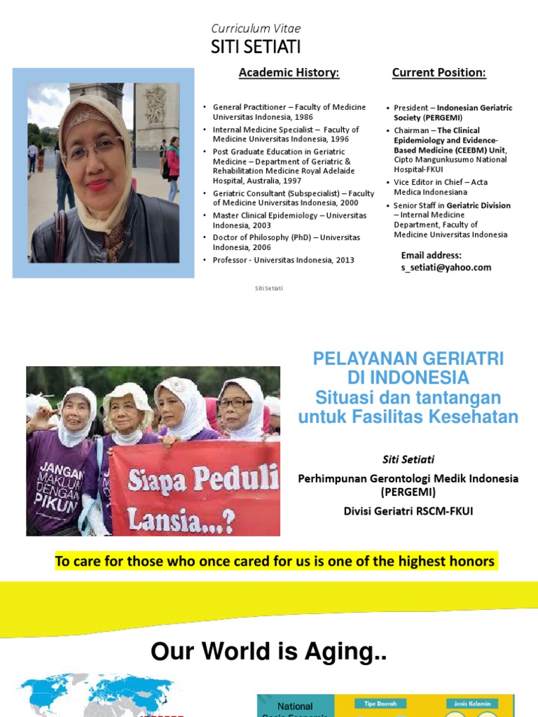 2.situasi Dan Tantangan Pelayanan Geriatri | PDF | Geriatrics | Medicine