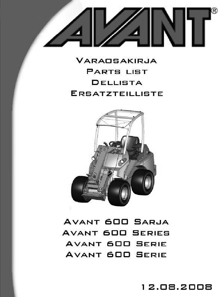 Avant 600 Series Part List 3 | PDF