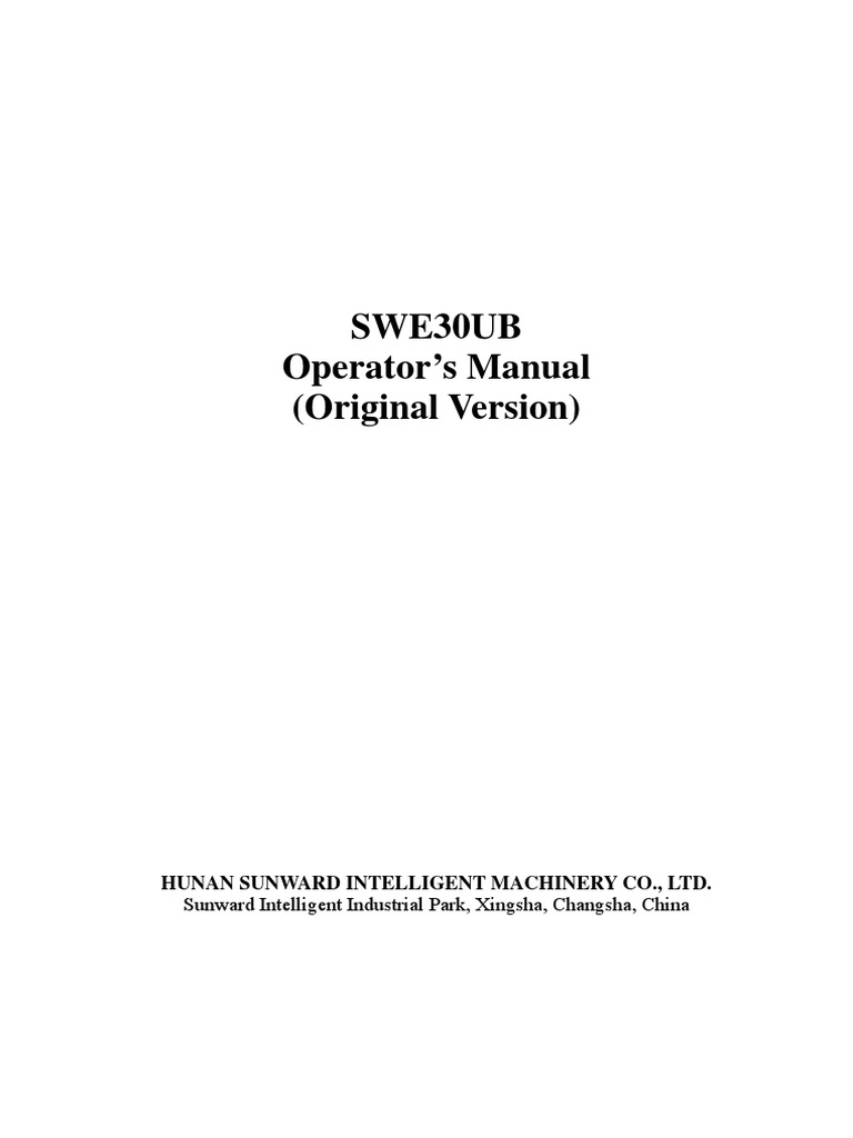 SWE30UB Operator's Manual | PDF | Construction | Welding
