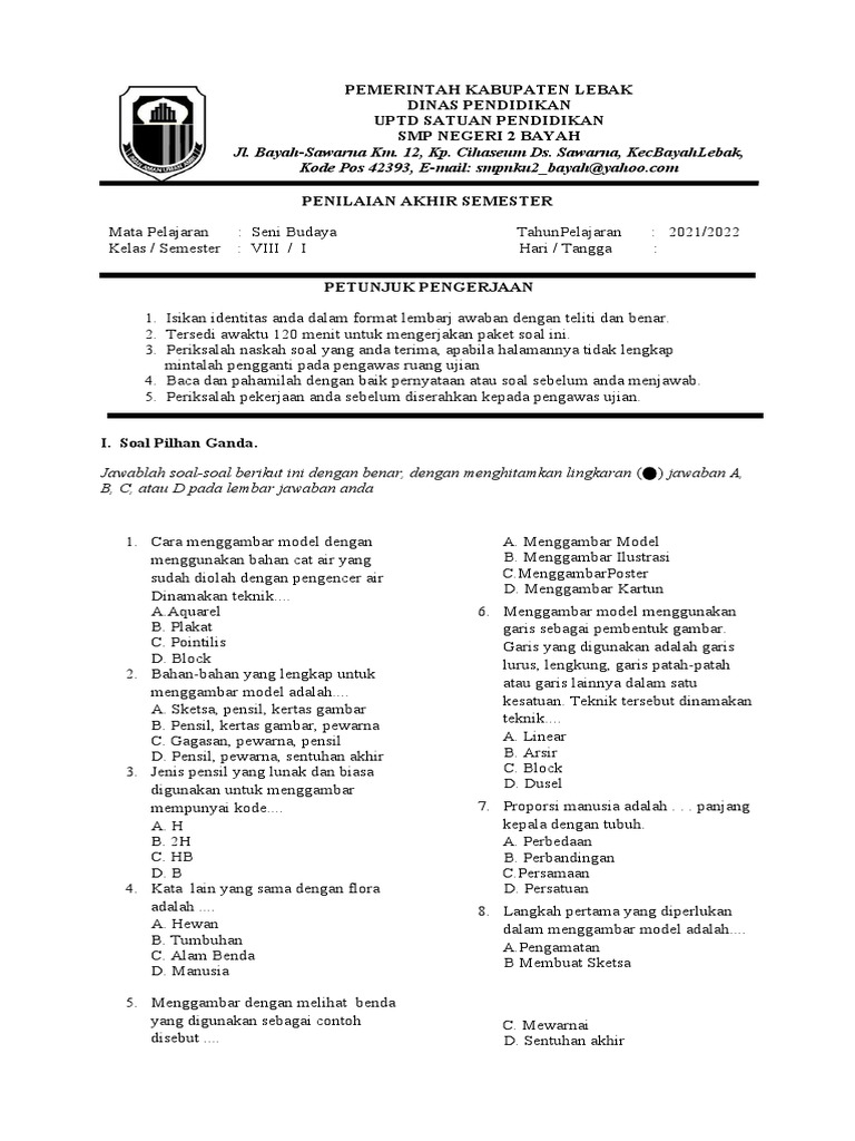Pas SBK Kelas 8a | PDF