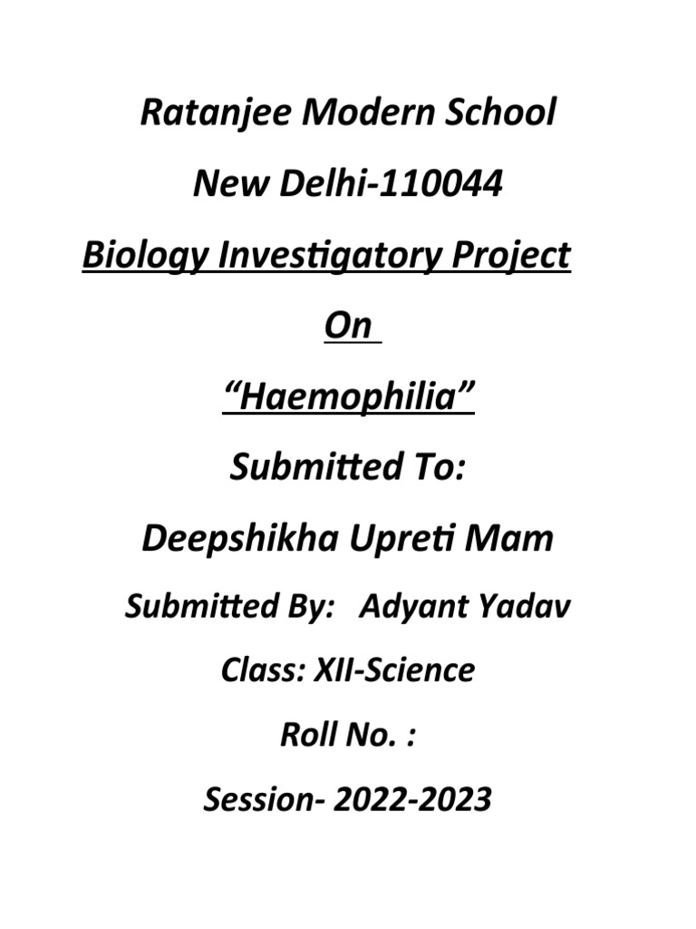 Ratanjee Modern School New Delhi | PDF