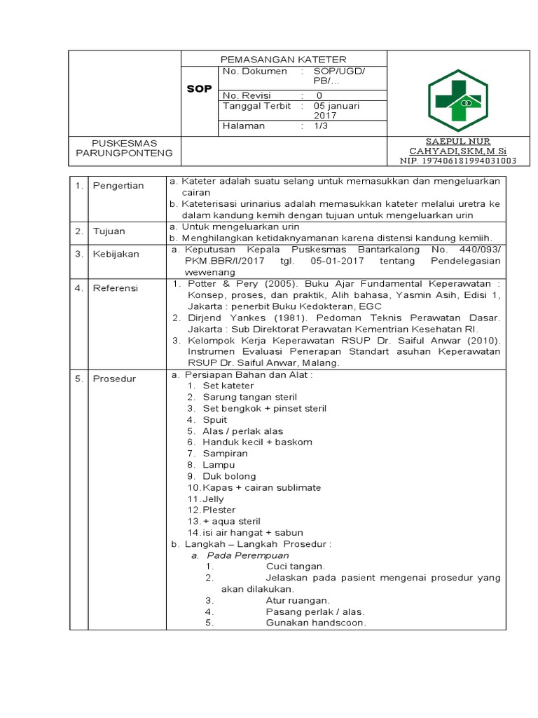 033 Pemasangan Kateter Pdf