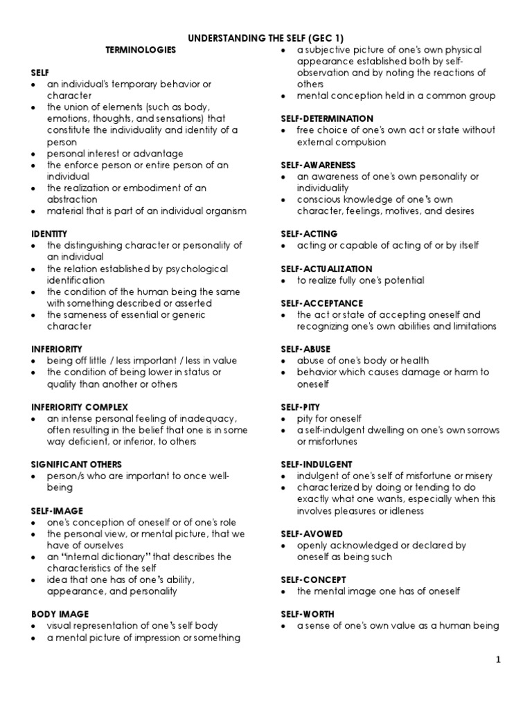 Gec 1 Reviewer (Prelims) | PDF | Soul | Philosophy Of Self