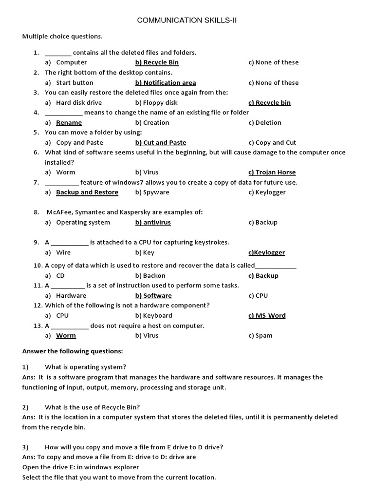 BASIC ICT SKILLS-II - Cl-10-1 | PDF | Antivirus Software | Computer Virus