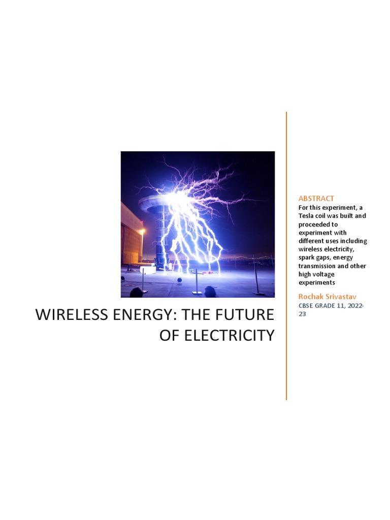 Physics Project Wireless Energy | PDF | High Voltage | Transformer