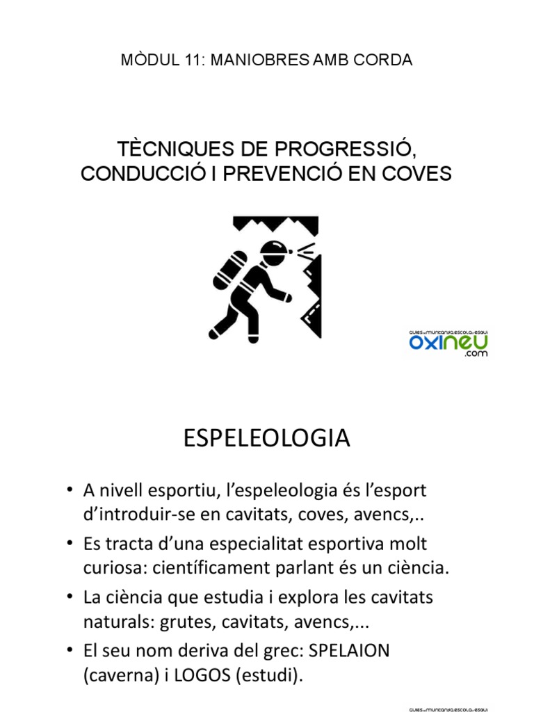 Tècniques de Progressió en Coves | PDF