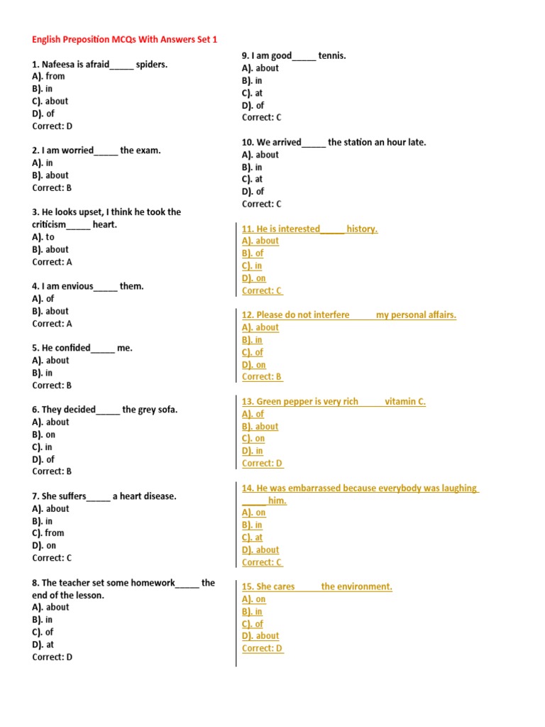 English MCQ | PDF