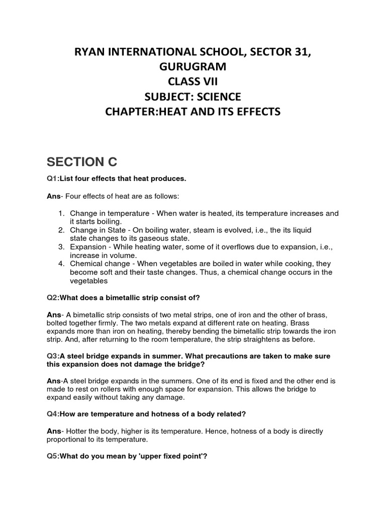 Understanding Heat and its Effects: A Study of Key Concepts from Ryan ... Understanding Heat and its Effects: A Study of Key Concepts from Ryan ...