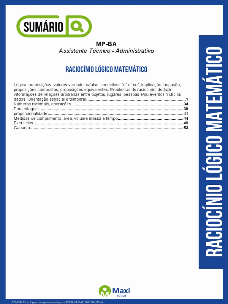 02 Raciocinio Logico | PDF | Argumento | Lógica matemática