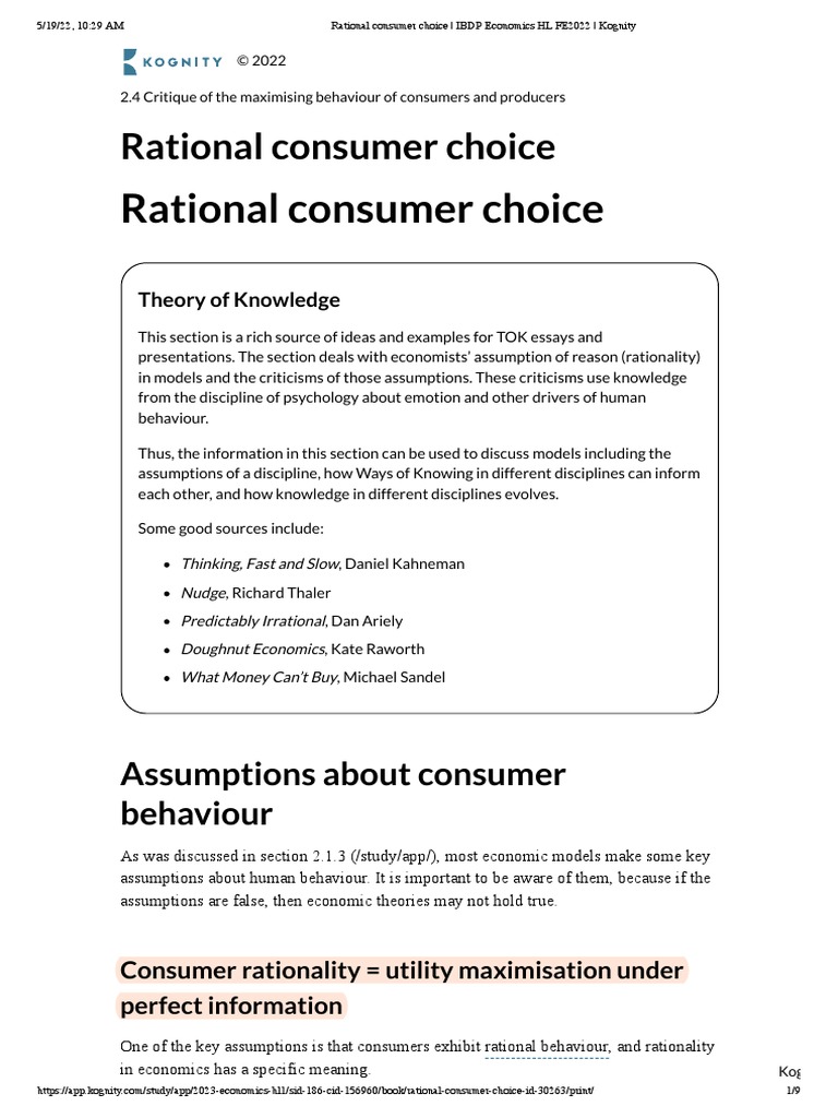 Rational Consumer Choice - IBDP Economics HL FE2022 - Kognity | PDF ... Rational Consumer Choice - IBDP Economics HL FE2022 - Kognity | PDF ...