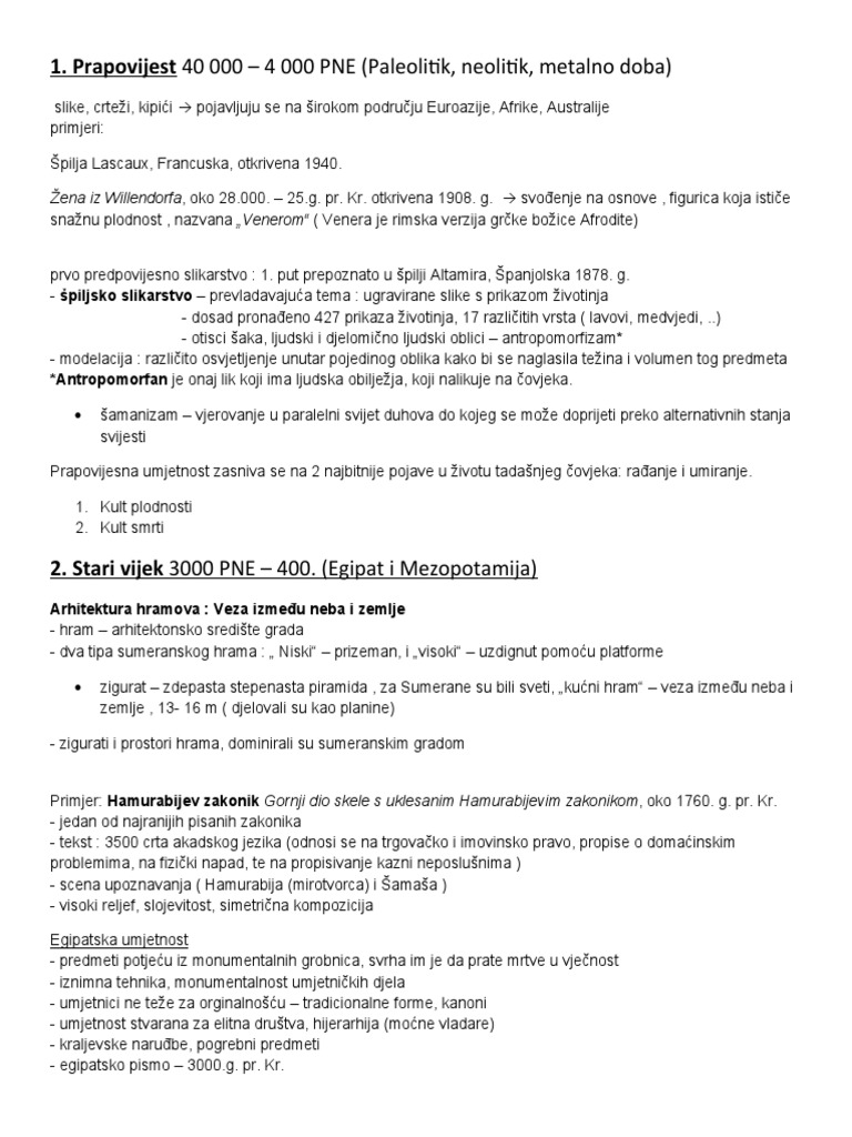 Likovna Umjetnost - Skripta | PDF