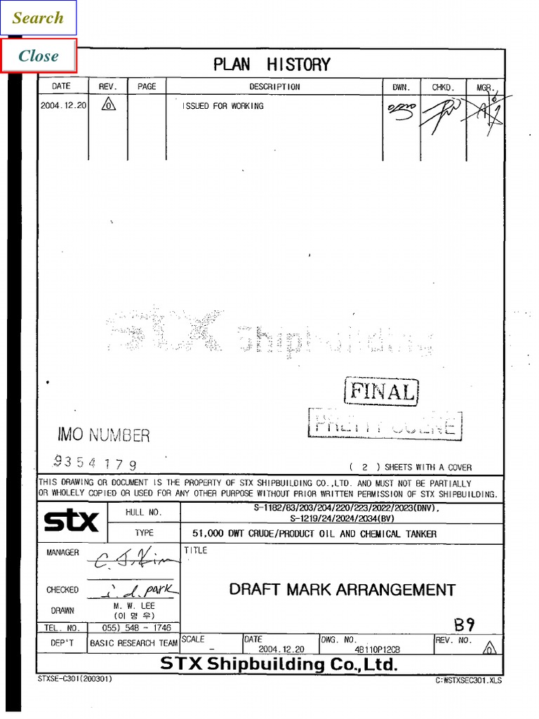 Draft Mark Arrangement for Tanker | PDF | Ships | Shipping