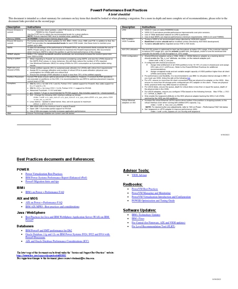 Power9 Performance Best Practices 0 | PDF | Central Processing Unit ...
