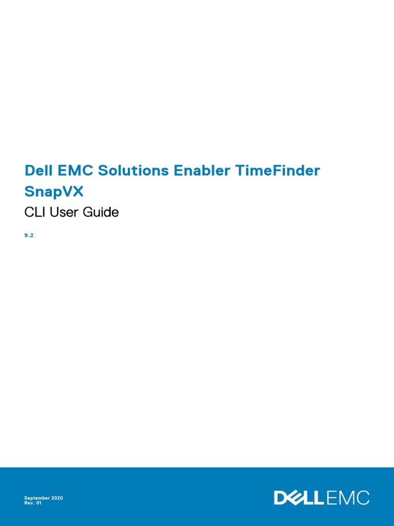 Dell EMC Solutions Enabler TimeFinder SnapVX CLI User Guide | PDF ...