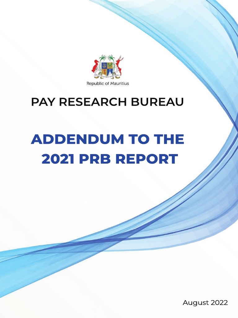 Addendum To The 2021 PRB Report | PDF | Welfare | Mauritius