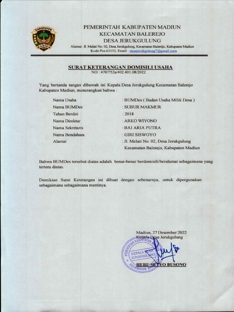 Suket Domisili | PDF