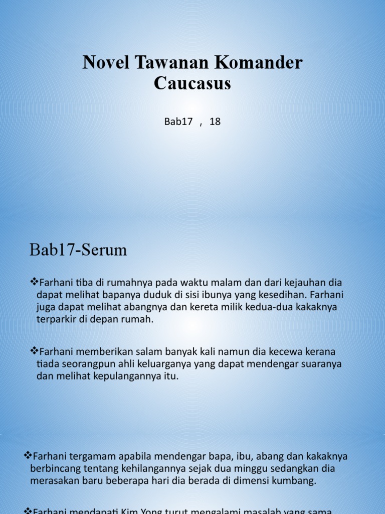Novel Tawanan Komander Caucasus | PDF