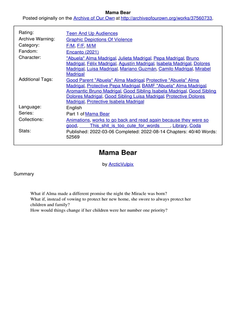 Mama Bear | PDF