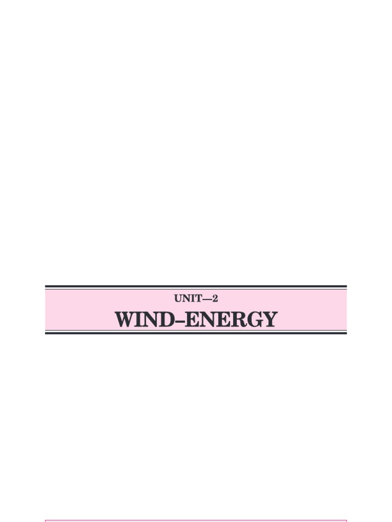 Wind Energy by GD Rai | PDF