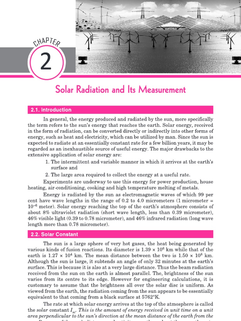 Solar Radiation-By-G-D-Rai | PDF