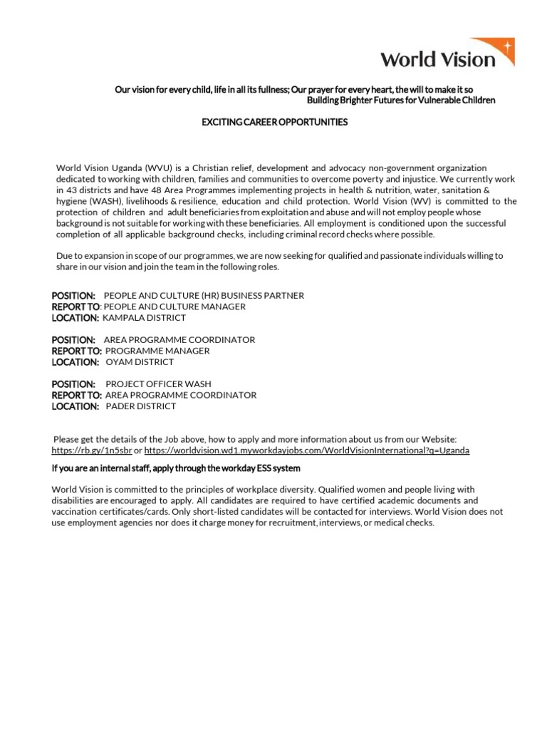 World Vision Advert 30.01.23 | PDF