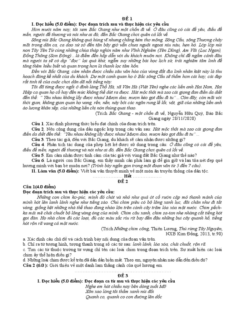 Đề VĂn 8 Luyện 8a 8b Hki 1 22 23 Pdf