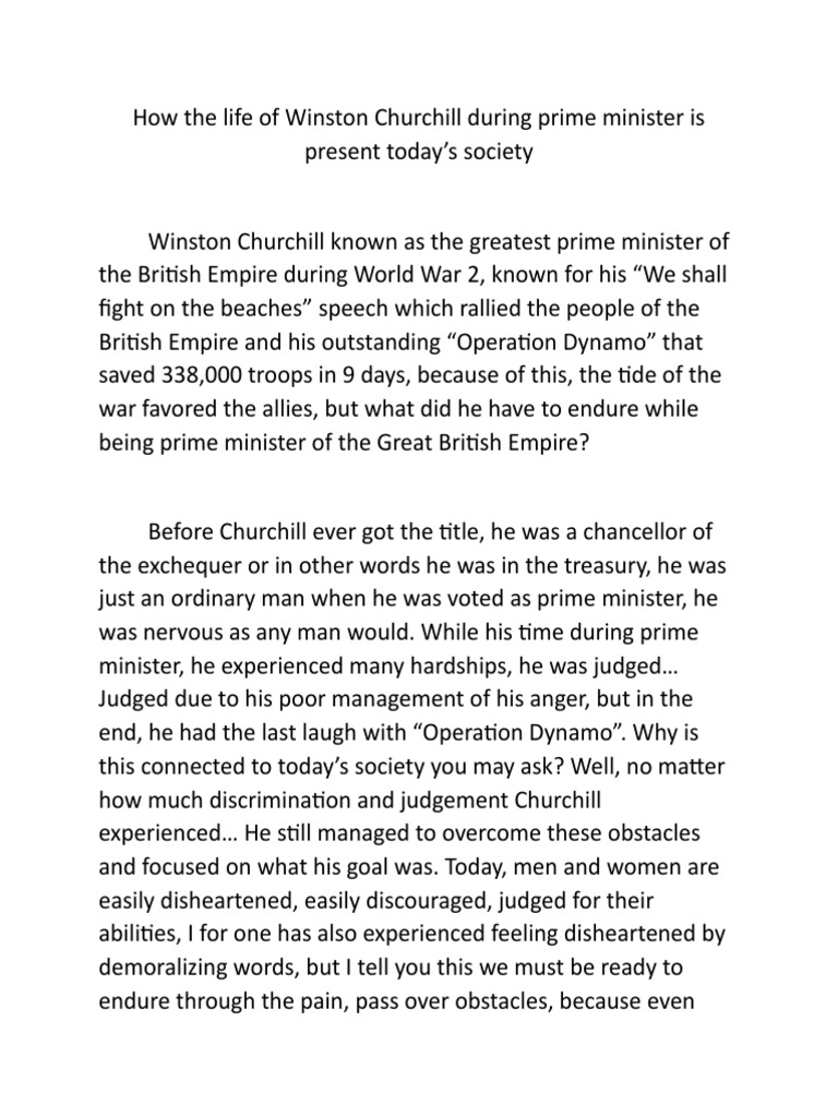 How The Life of Winston Churchill During Prime Minister Is Present ...