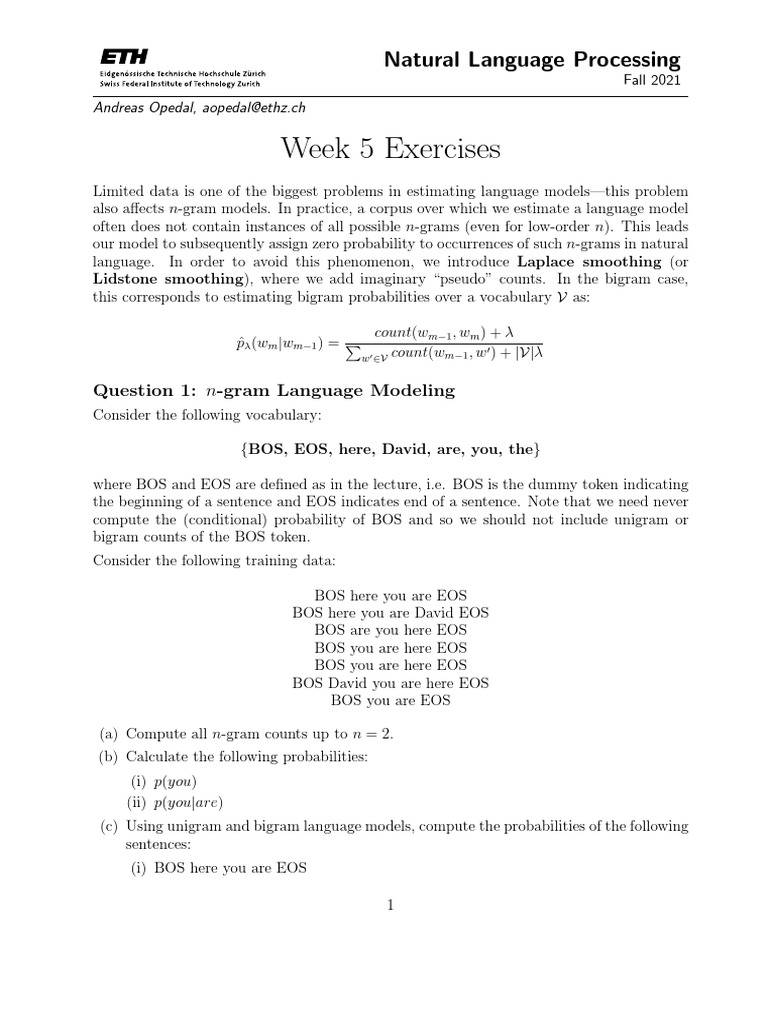 Week 5 Exercises Solutions | PDF Week 5 Exercises Solutions | PDF