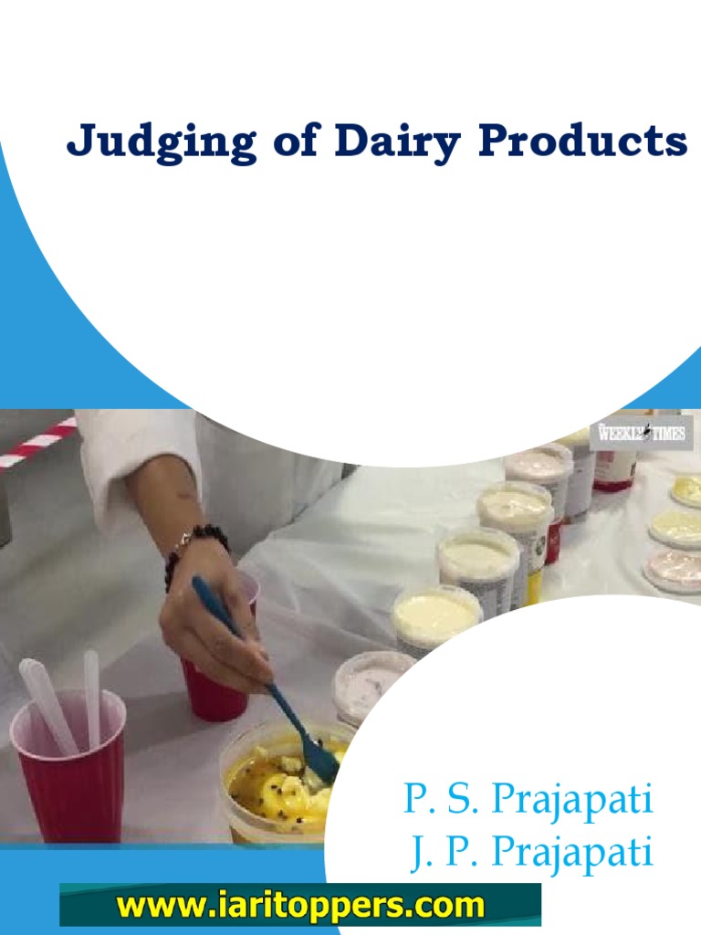 Judging of Dairy Products | PDF | Perception | Senses