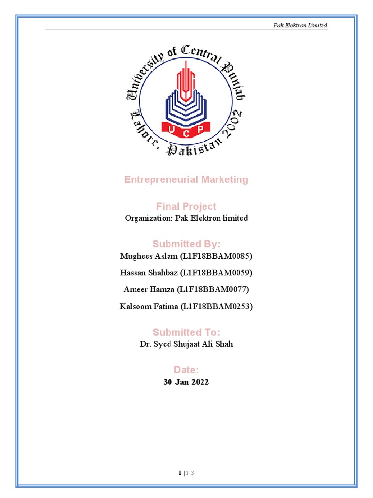Ent. Marketing Final Project | PDF | Economies | Business Ent. Marketing Final Project | PDF | Economies | Business