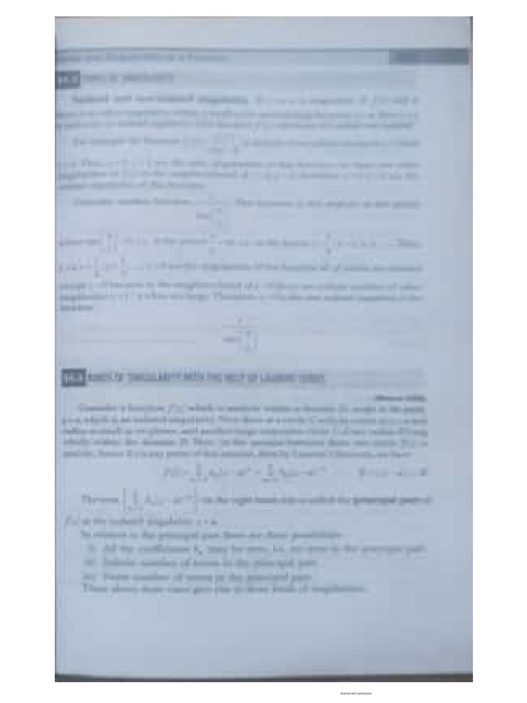 Complex Analysis (BS Tyagi) | PDF