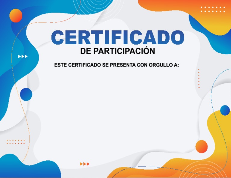 Certificado de Participacion | PDF