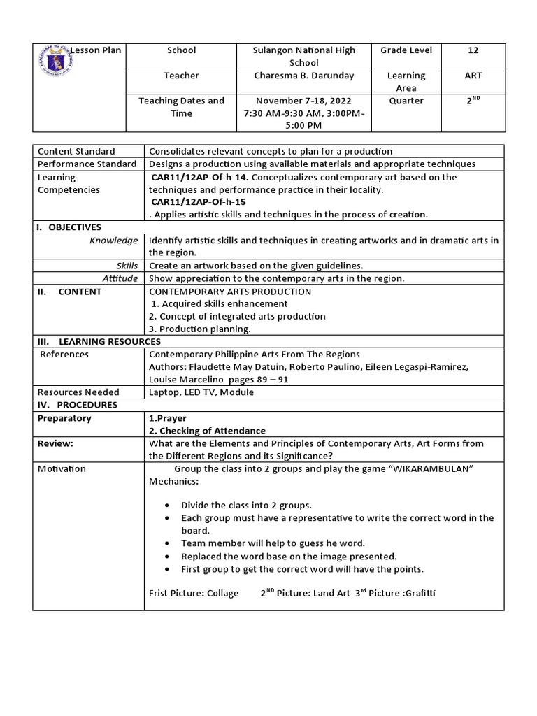 Cpar - Q2-W1-2 | PDF | Paintings | Collage