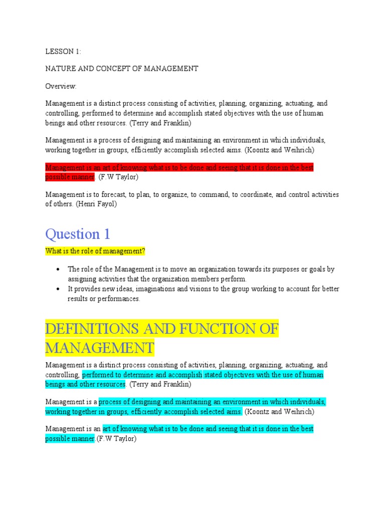 Principles of Management Chapter 1 | PDF | Motivation | Motivational