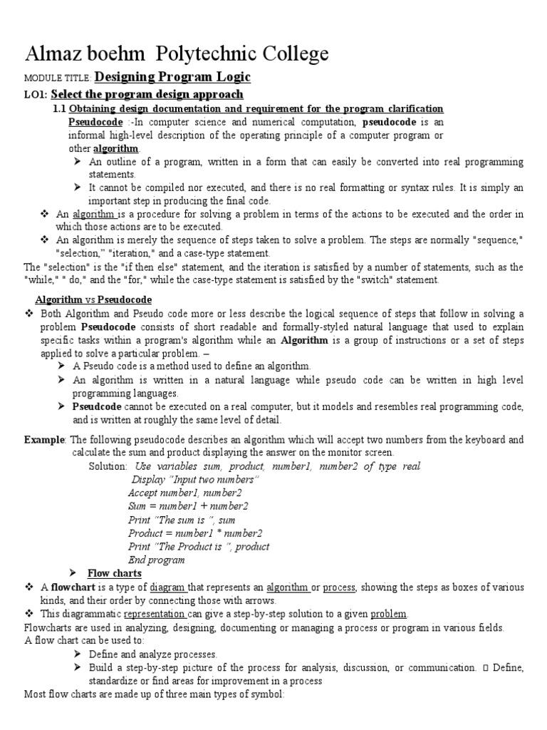 Uc5 Designing Programing Logic Pdf Programming Computer Program 2819