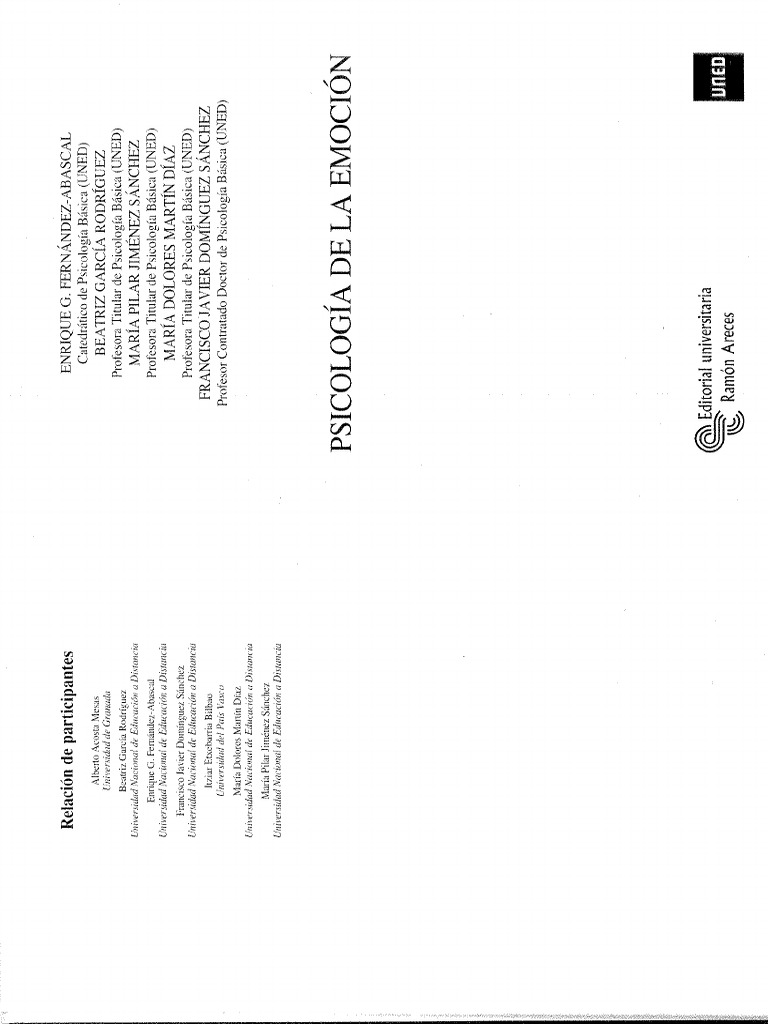 Psicologia De La Emocion Pdf