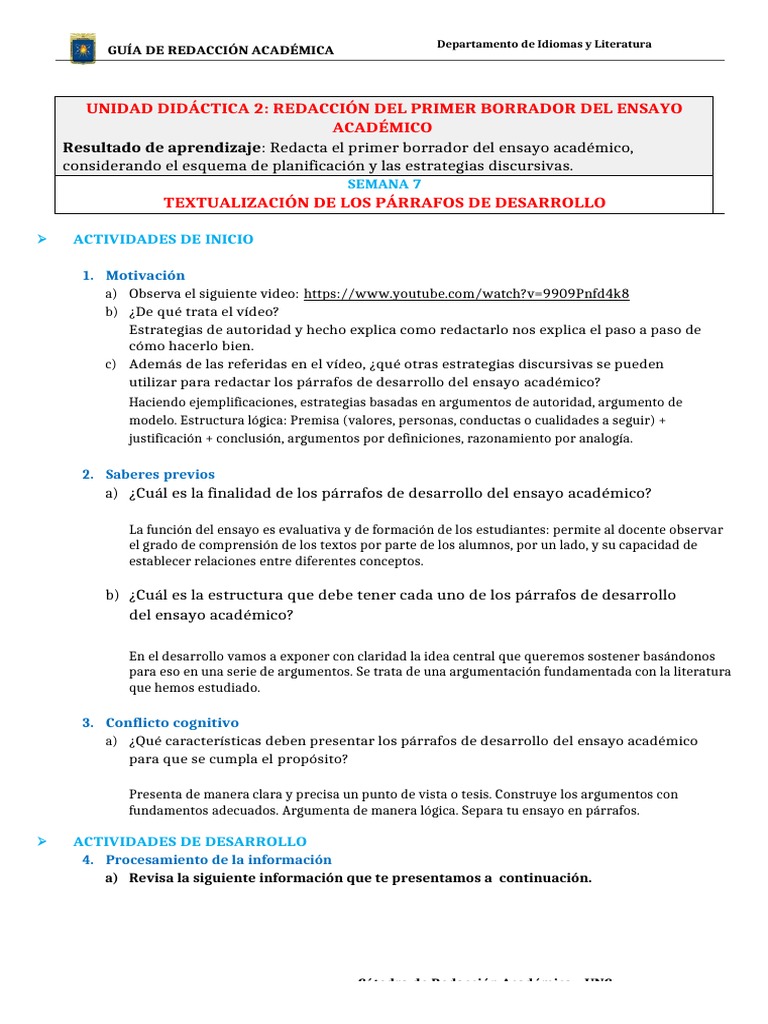 Tarea - Tarea Semana 7 | PDF | Ensayos | Ciencia cognitiva